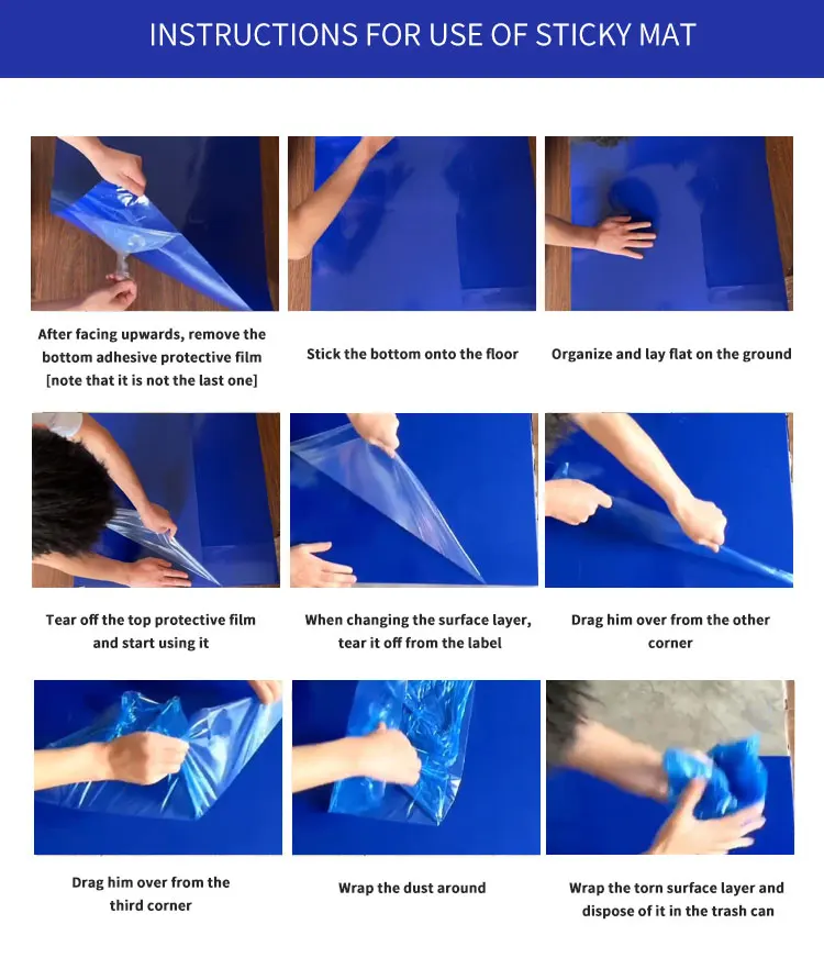 Dust-free Workshop Disposable Floor Dust Control Cleanroom Sticky Mats ...