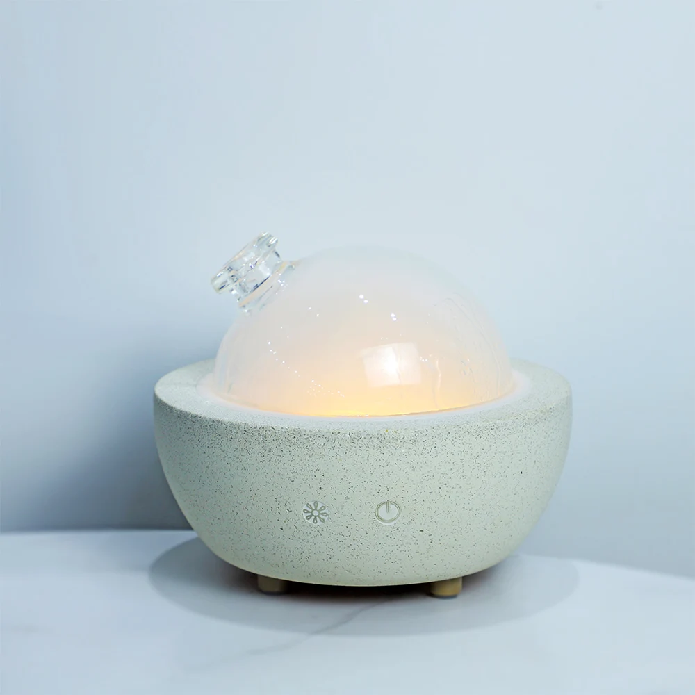 2023 Aromatherapy Oil Diffuser Concrete Luxury Crystal Humidifier ...