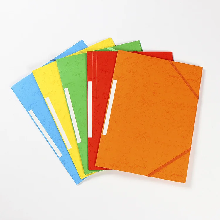 Custom Wholesale White Cardboard Elastic Rope Folder File Bag Paper ...
