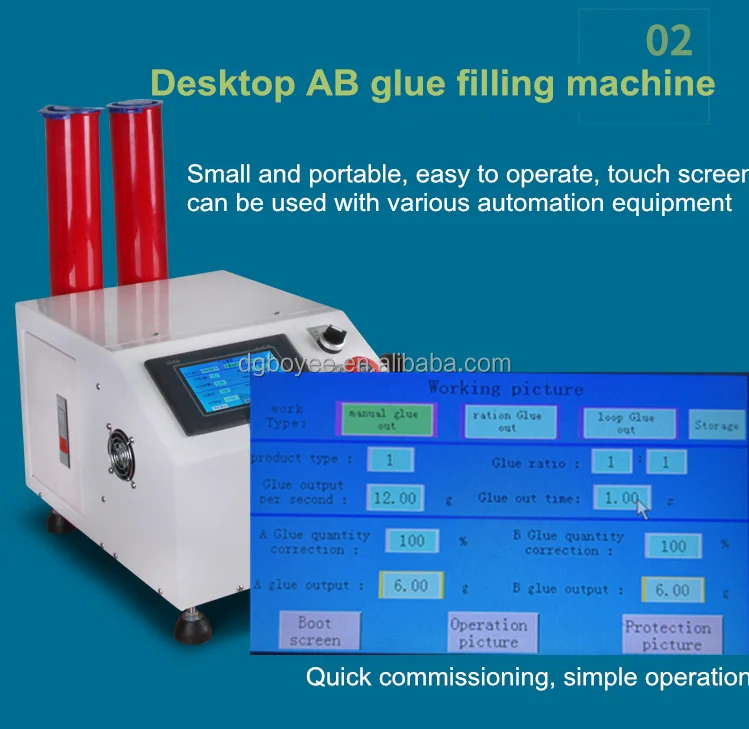 Small Desktop Double Liquid ab Silicone Semi-automatic Dispensing ...