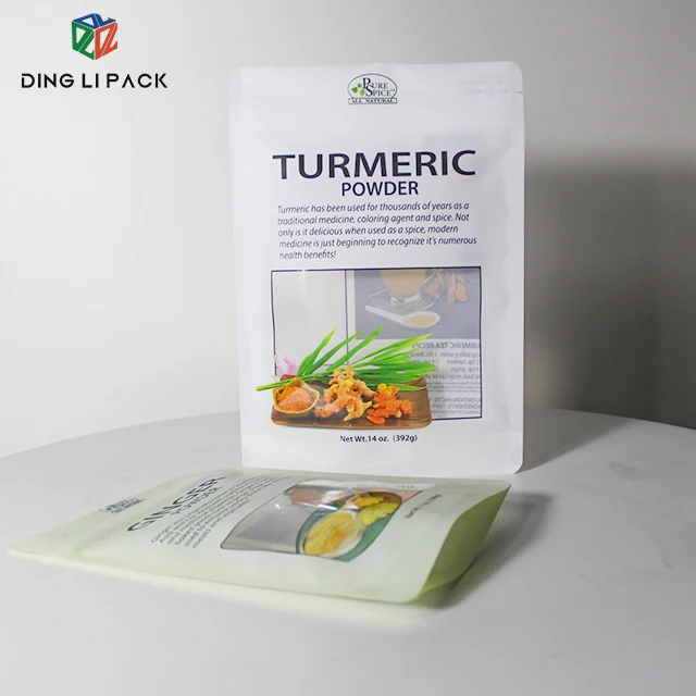 Digital Print Flexible Packaging Bag Spices Ginger Tumeric Powder ...