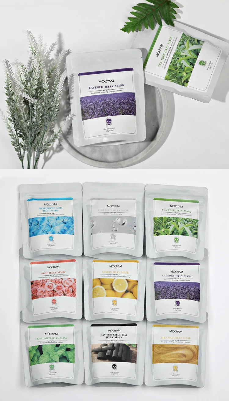 Mascarillas Faciales Moisturize Tea Tree Rose Collagen Hydrojelly