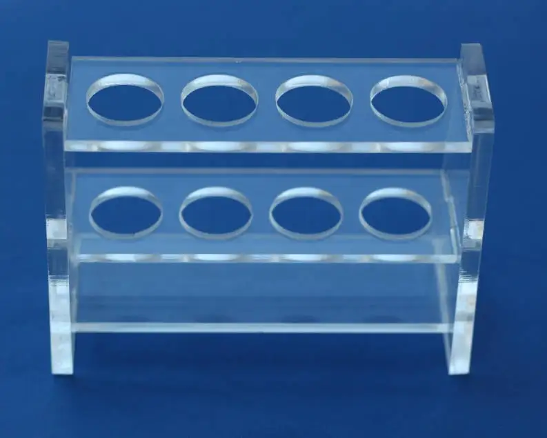 Custom 100ml Lab Tube Rack Holder 40mm Hole Diameter 4 Well Acrylic ...