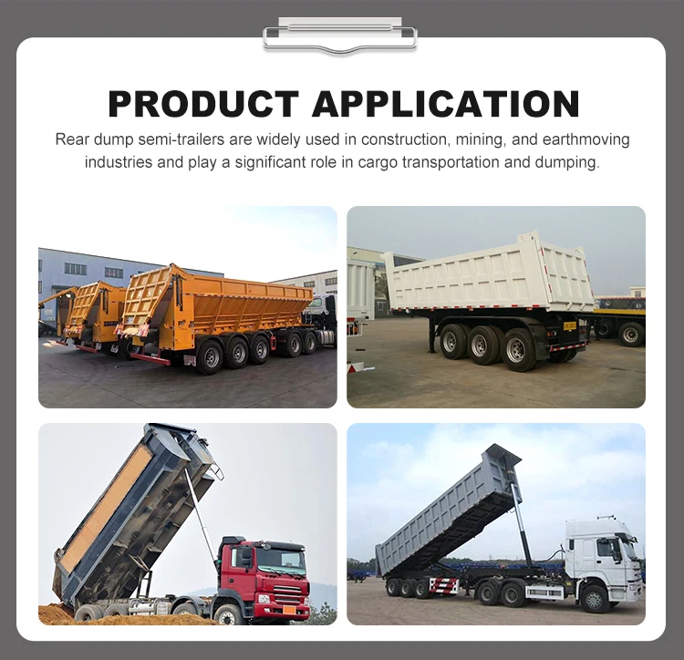 Made In China Rear Dump Semi-trailer Tri-axle U Shape Hydraulic Dumping ...