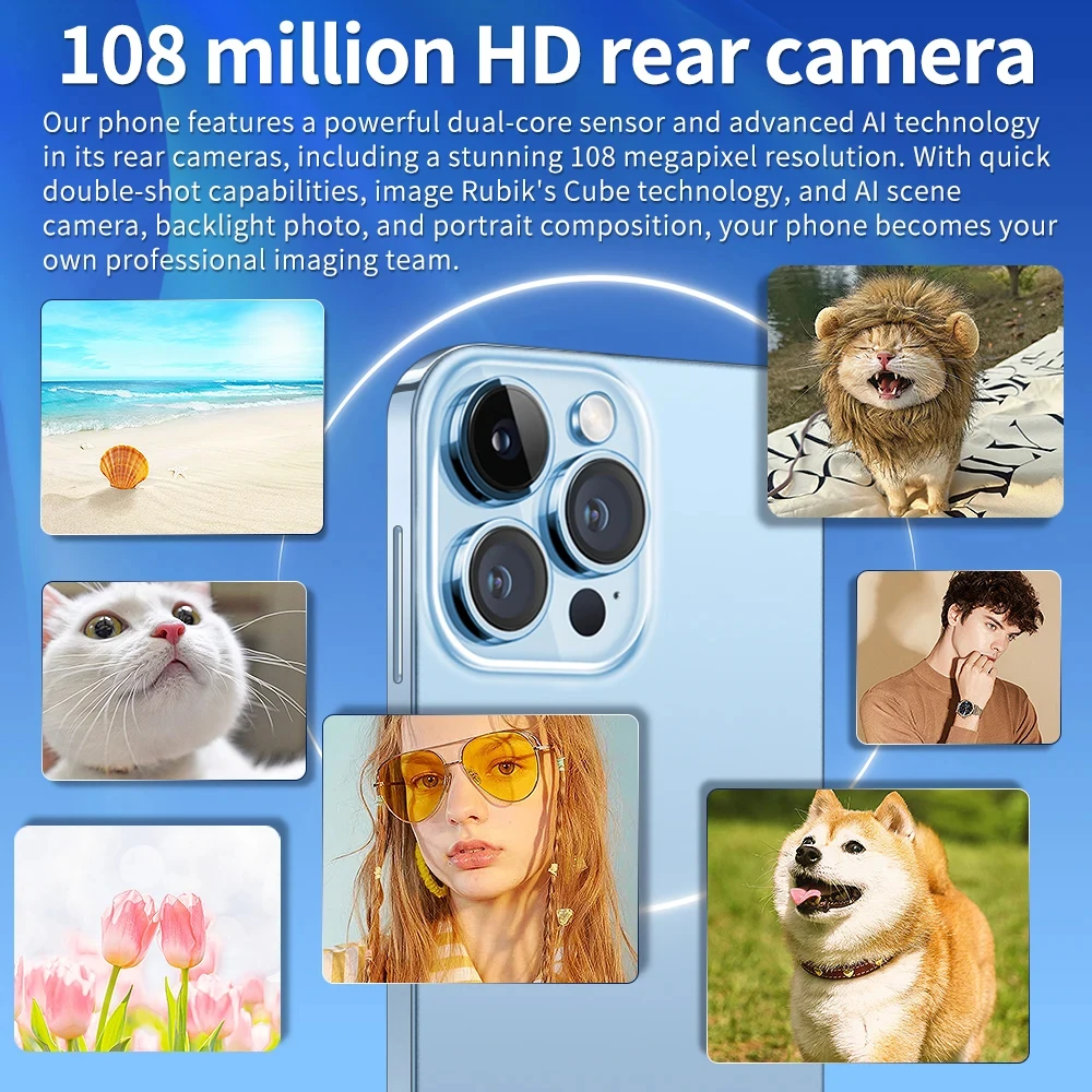 New I15 Pro Max Android 12 Sports Waterproof Smartphone 16+512gb 5g ...