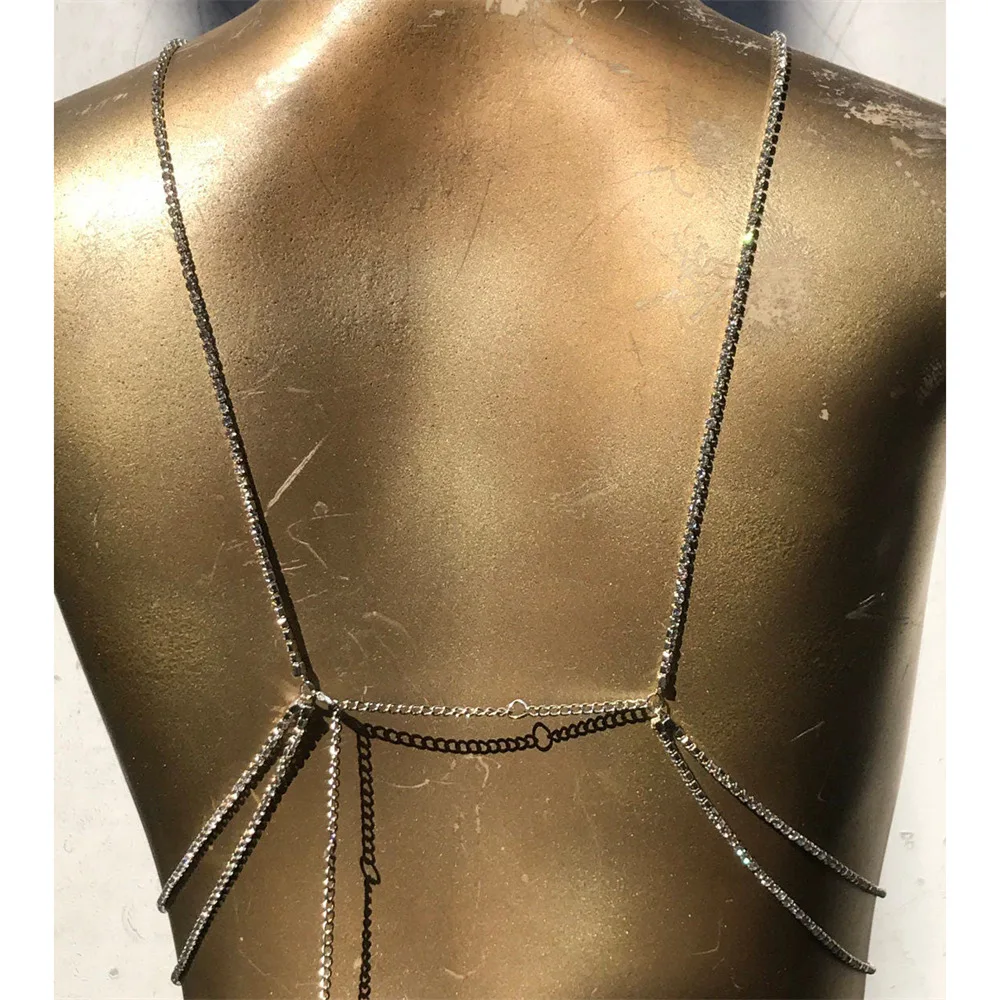 European Sexy Full Diamond Layering Bra Straps Women Shiny Crystal ...