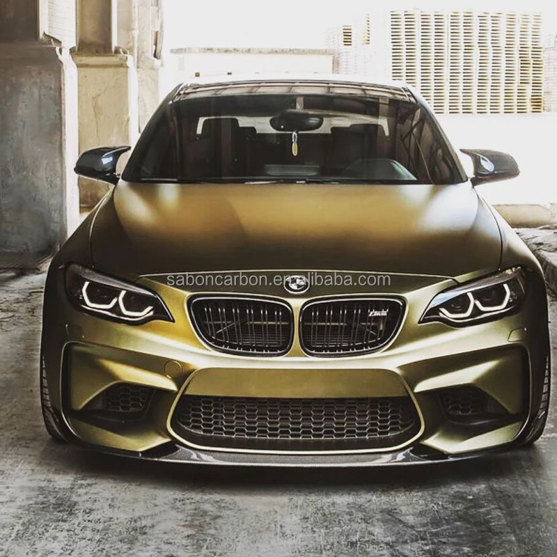 For BMW F87 M2 CS Style Carbon Fiber Front Bumper Lip Splitter Spoiler ...