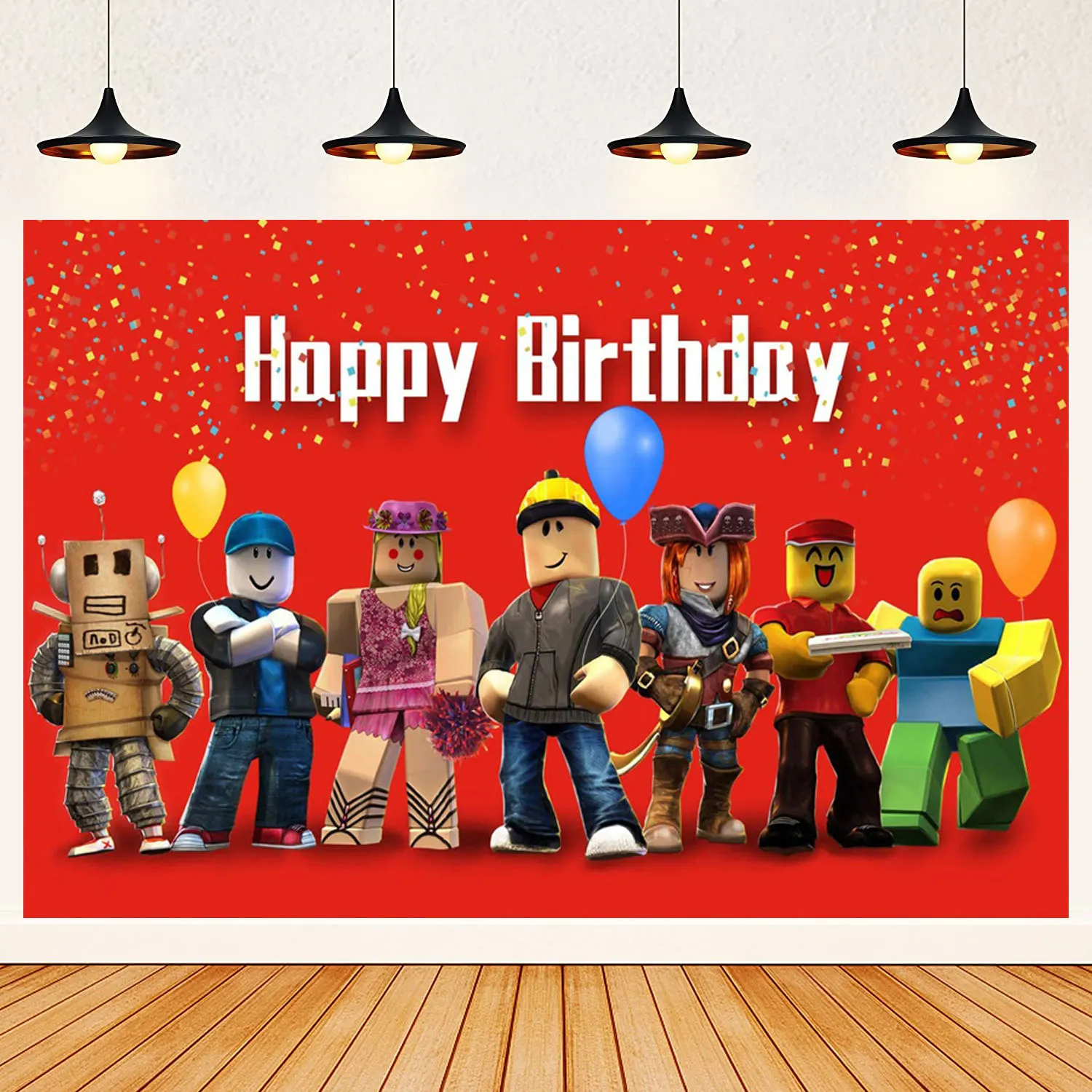 Roblox Game Theme Birthday Party Backdrop Cloth - Cool Roblox ...