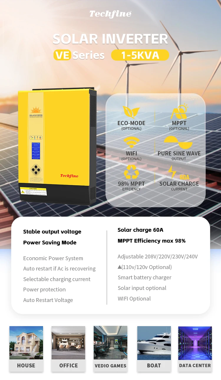 Techfine Off-grid Inverter Off Grid 3kw Low Frequency Hybrid Solar ...