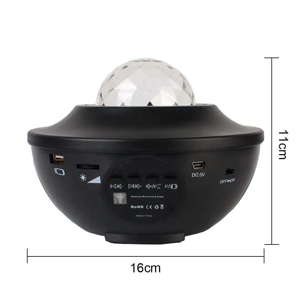 Led Usb Music Player Romantic Projection Lamp Colorful Star Night Light ...