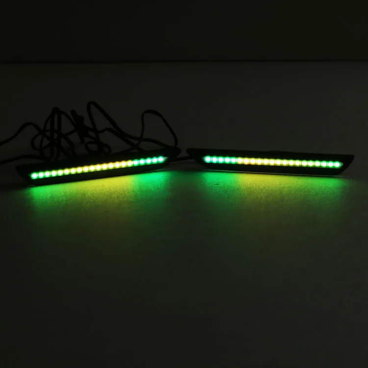 For 2015 - 2023 Ford Mustang LED Rear Bumper Side Marker Lights Smoke ...