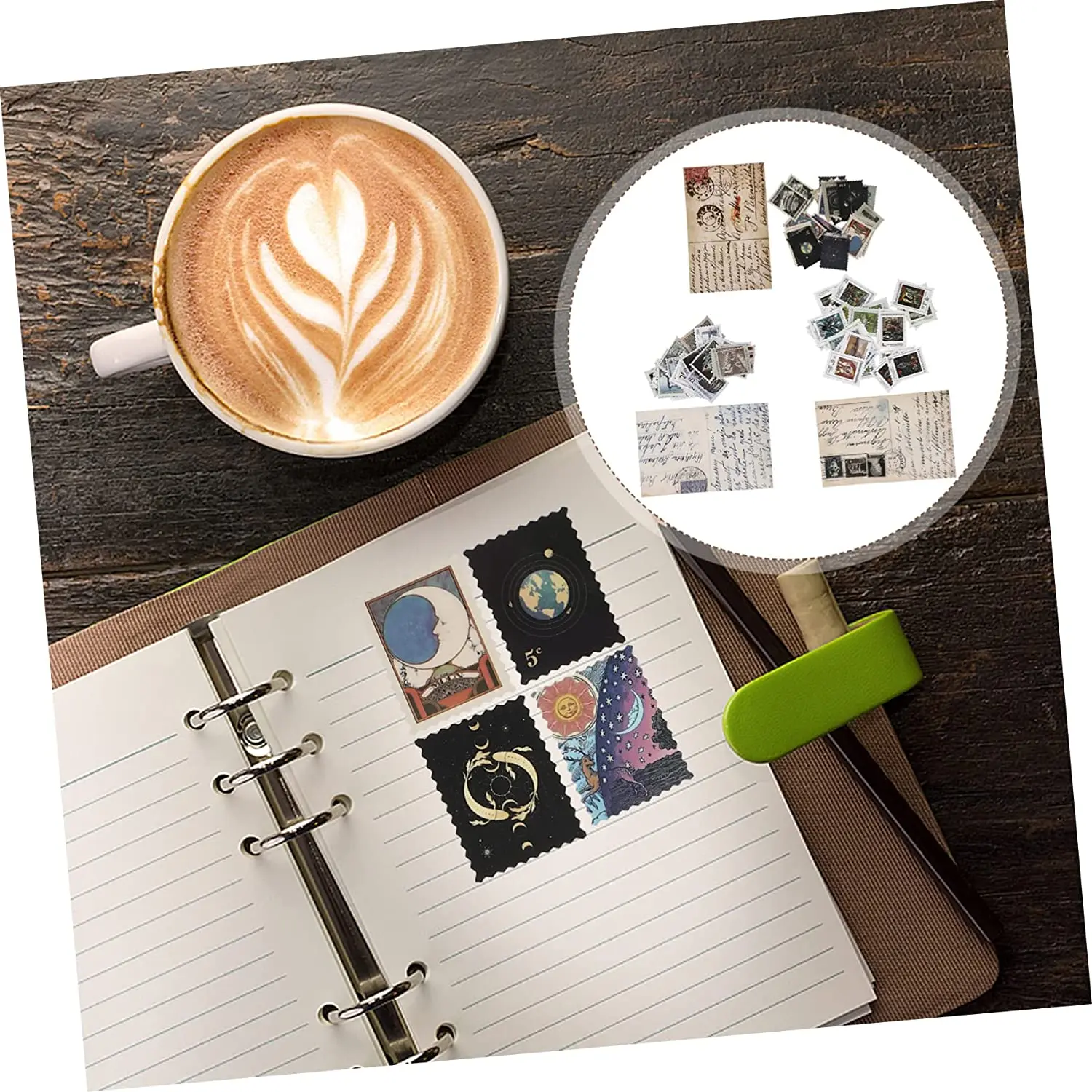 Adhesive Sheet Vintage Postage Stamp Sticker For Scrapbooking Bullet ...