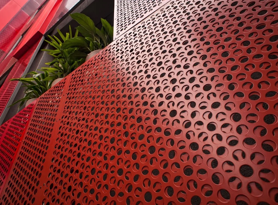 External Cladding Aluminum Perforated Curtain Wall System Facade Panel