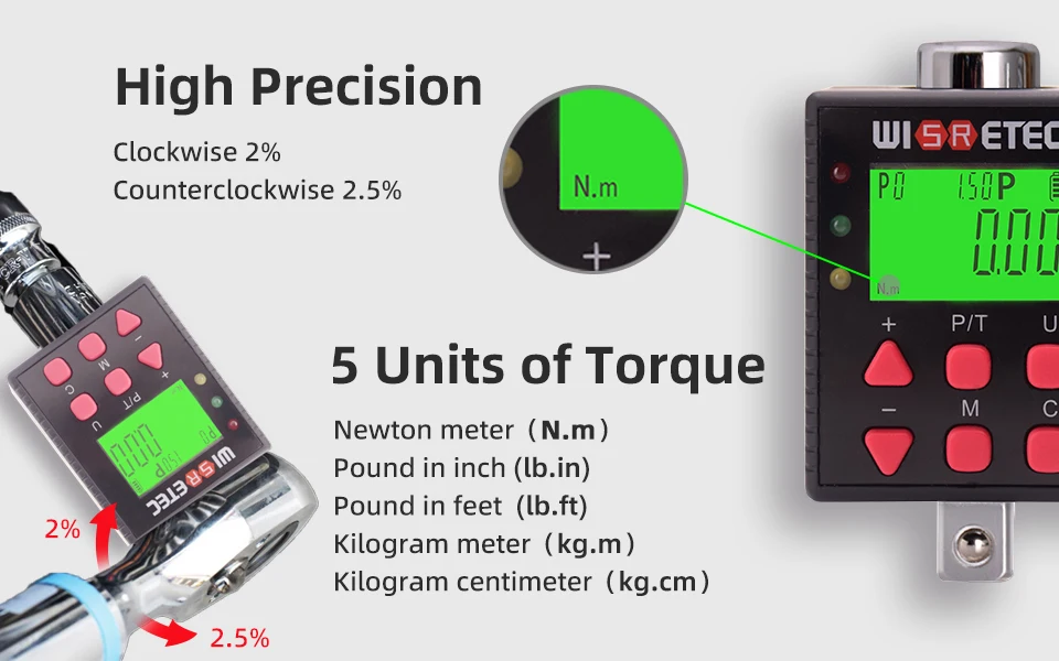 Torquimetro Original Factory 200nm - Digital Torque Adapter