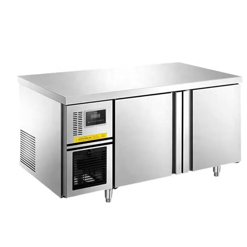 Commercial kitchen freezer table Air-cooled frost-free horizontal ...