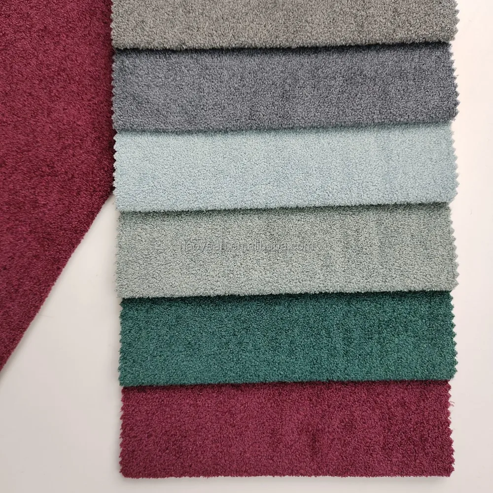 Factory Direct Sale 100 Polyester Loop Velvet Plush Solid Color Teddy ...