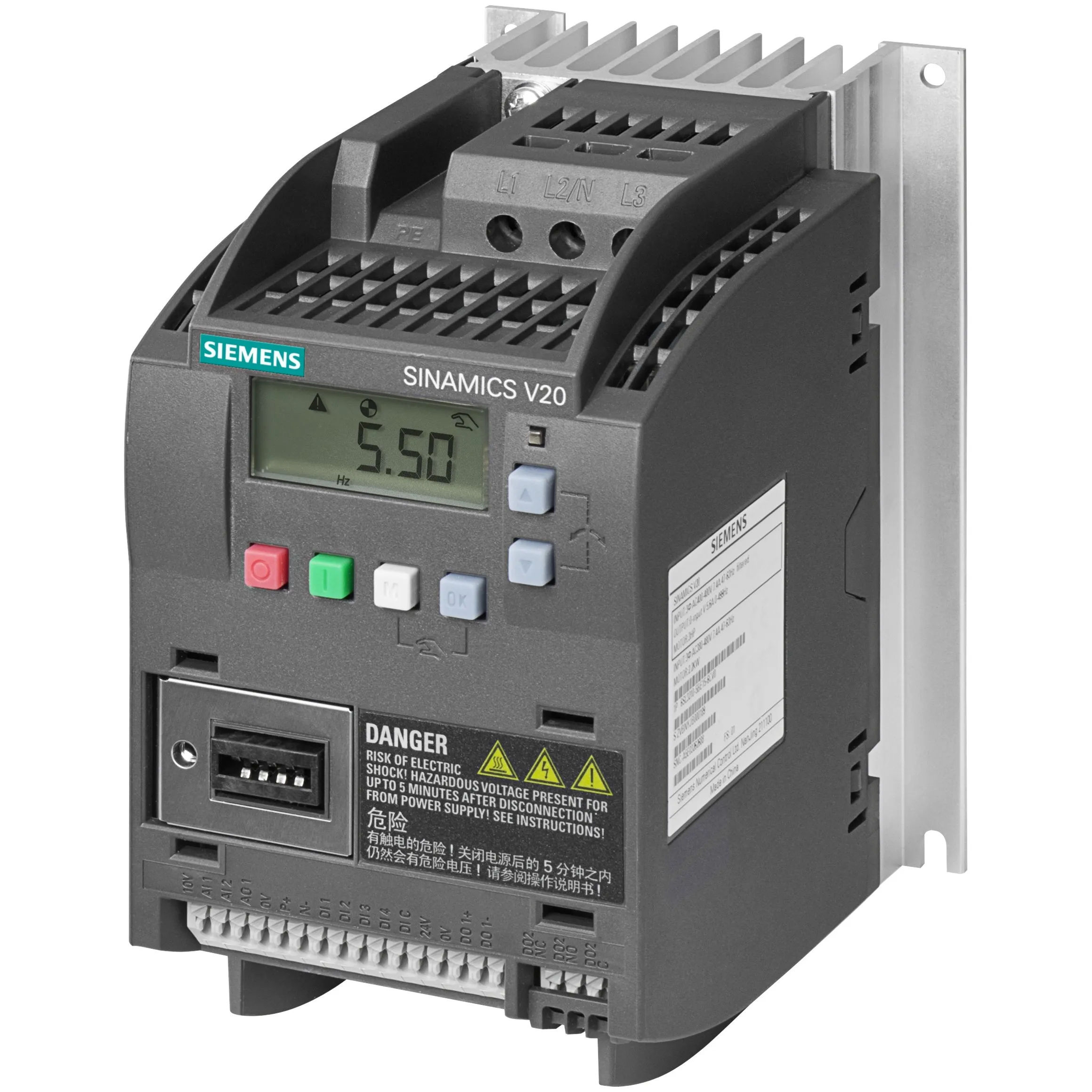 Siemens SINAMICS V20 3-Phase Vector Control Frequency Converter 0.75 kW ...