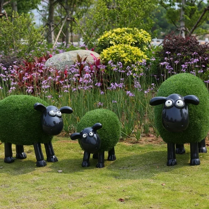 Outdoor Garden Decor Cartoon Cute Animal Statue High Quality Fiberglass ...