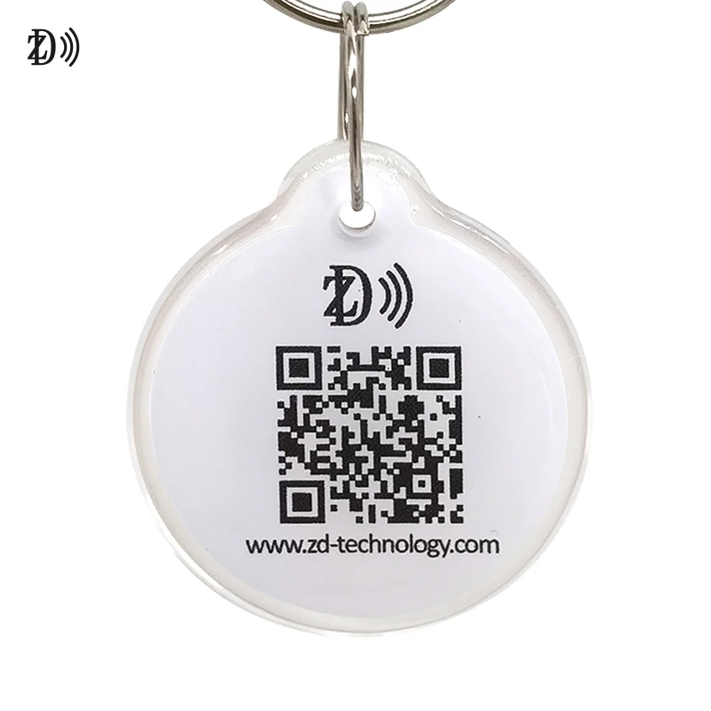 Programmable Rfid Tags Qr Code Round 13.56mhz Pet Tracking Nfc Dog ...