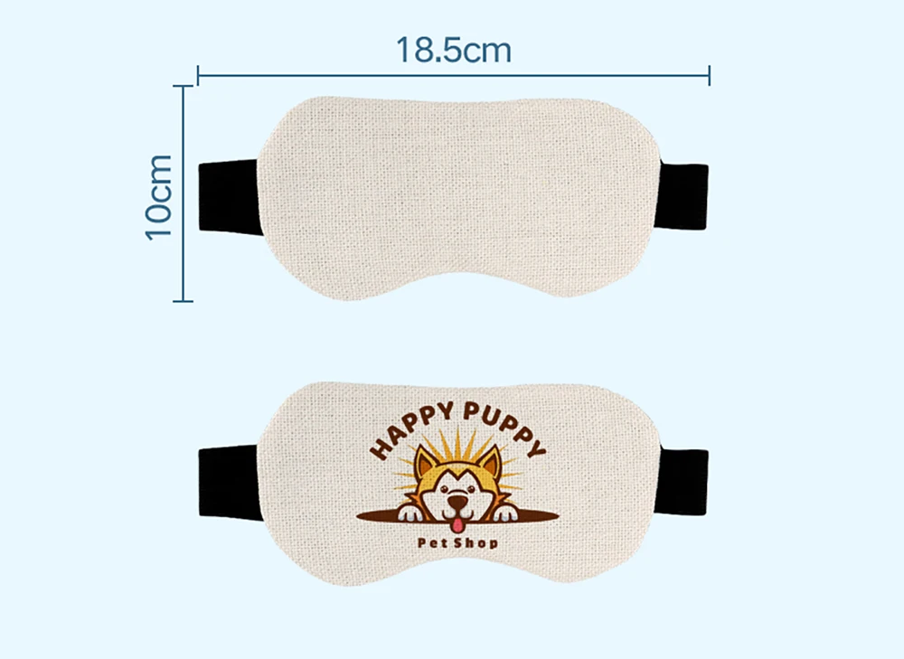Custom Blank Sublimation Eye Mask Printing Sleeping Eyeshades Linen ...
