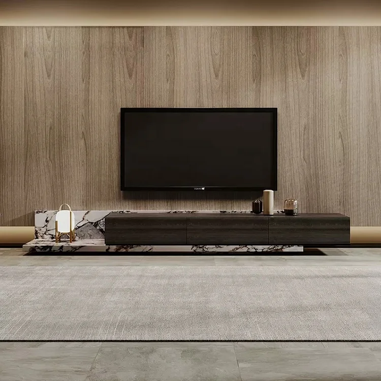 Commercial Grade Wall Mounted Media Console | Natural Marble Top – PGR ...