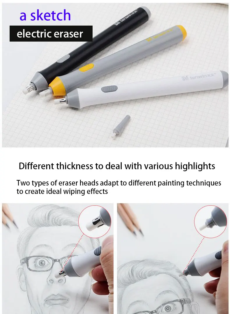 Electric Eraser Kit - Perfect for Artist Drawing & Sketching
