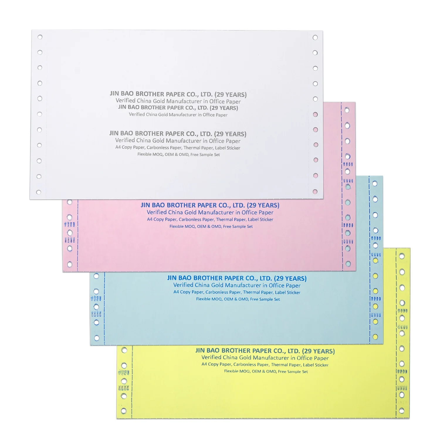 Excellent Printed Form 3 Plys Ncr Paper Carbonless Paper Continuous ...