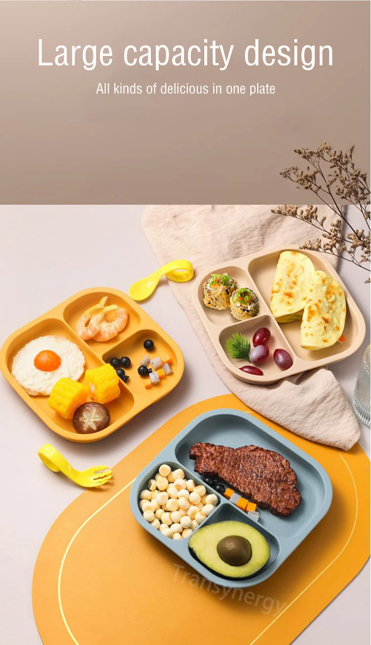 Eco Friendly Baby Tableware Plate Food-grade Silicone Baby Feeding ...