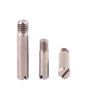 Stainless Steel Metal Clevis Pin Slotted Recess External Thread Dowel ...