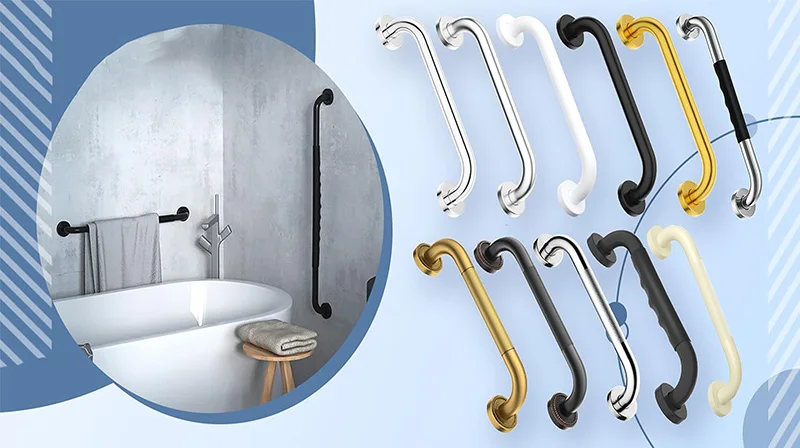 Brushed Safety Handles for Bathrooms Grab Bars Toilet Anti-slip ...
