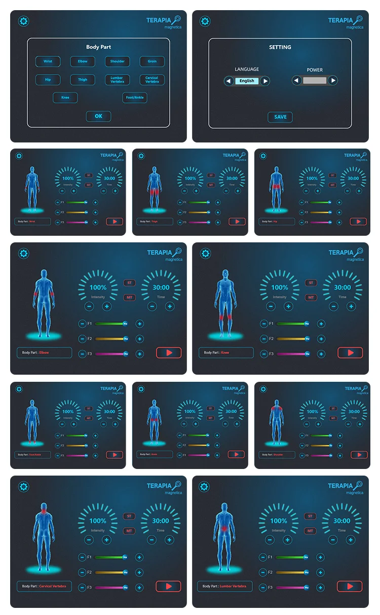 Factory Price Vertical Ems Electromagnetic Pain Therapy Physical Body ...