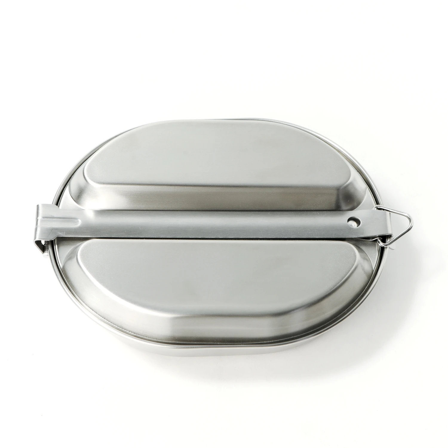 Outdoor Stainless Steel Camping Mess Kits Tray Frying Pan Portable ...