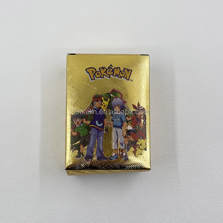 110 Pcs Anime Pokeman Pikachu Booster Box Tcg Playing Card Plastic 24K ...