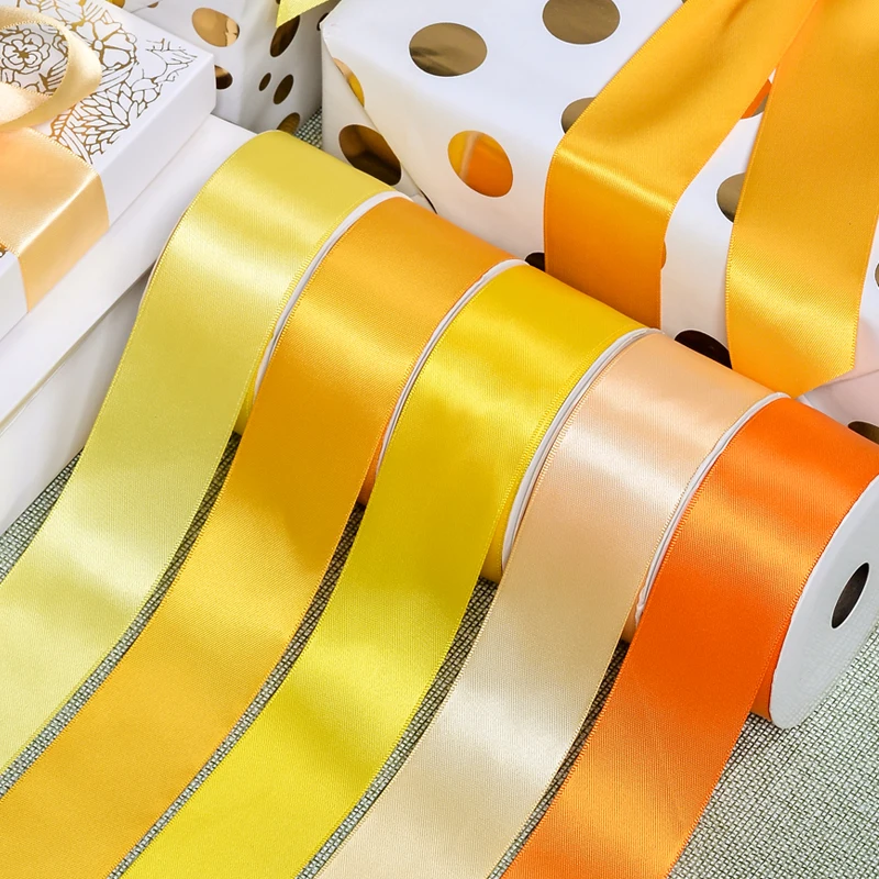 Factory Wholesale Gift Stocked 100% Polyester 38 Mm Single Face Satin ...