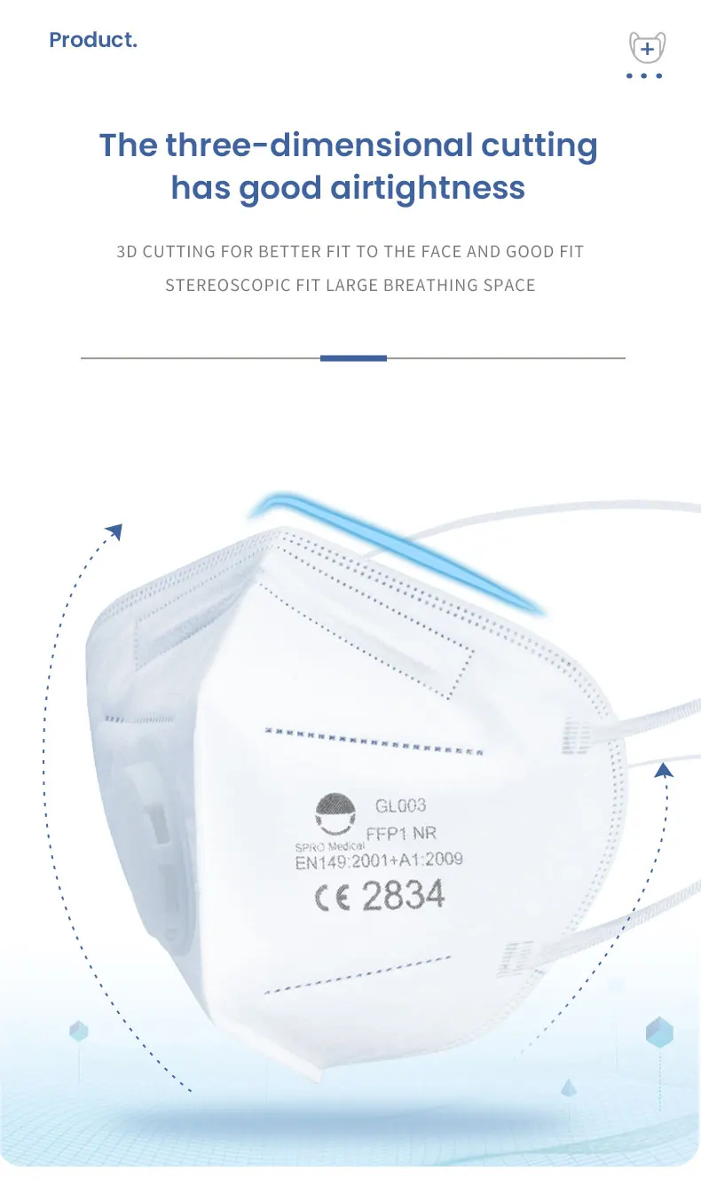 Ffp1 Ce En149 Cubrebocas Eco Friendly Dust Masks Face Mask Wrapped Disposable Breathable Mask ...
