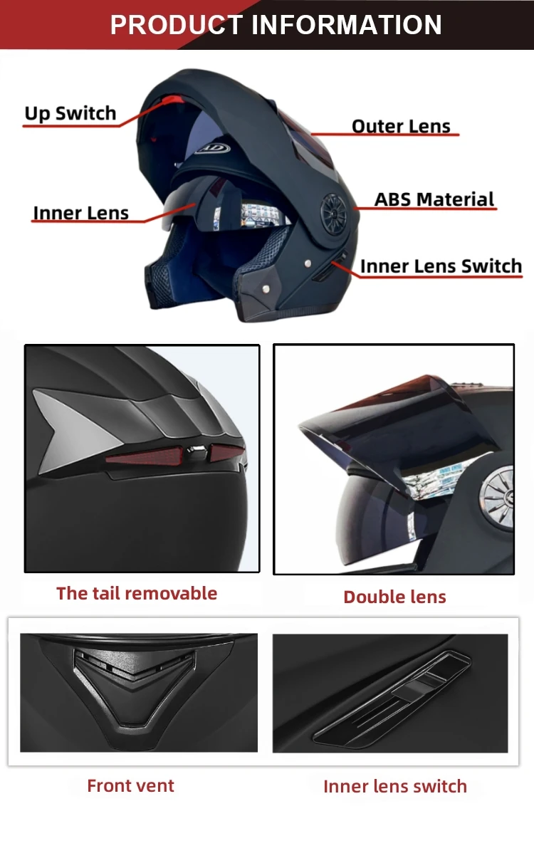 High-quality Abs Modular Motorcycle Helmets Motorcycles For Adults ...