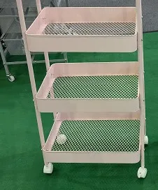 4-Tier Metal Rolling Hand Cart Easy Assembly Storage Trolley Rack for ...