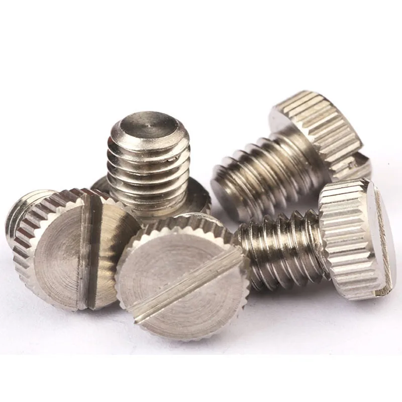 Stainless Steel A2 A4 A2-70 A2-80 A4-70 A4-80 Slotted Flat Head Knurled ...