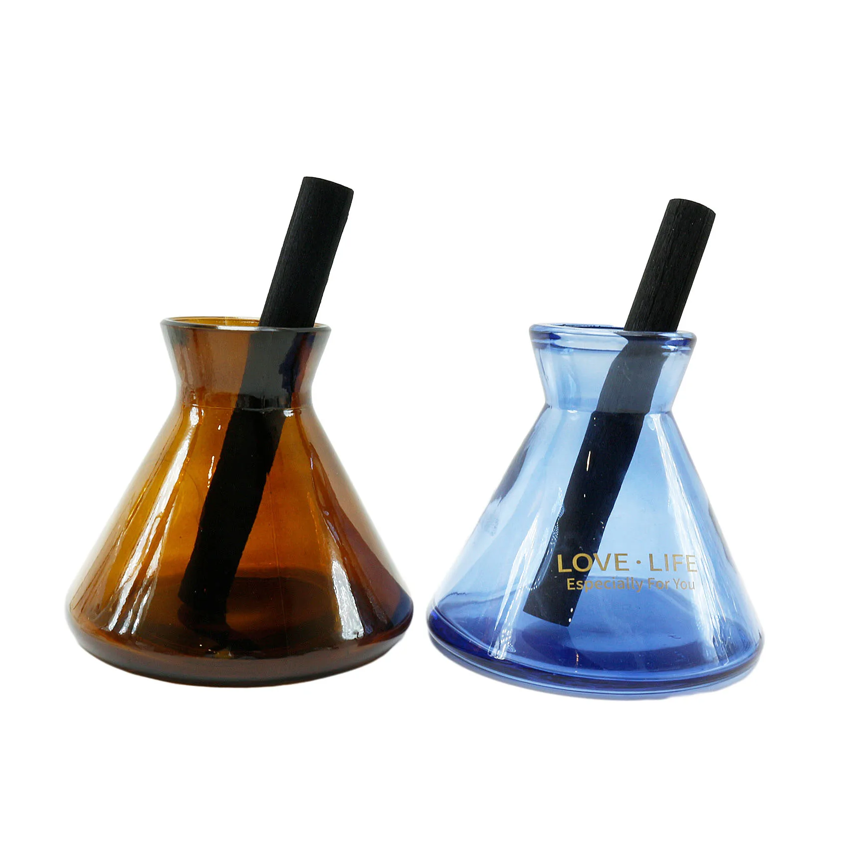 Luxury Round Aroma Reed Diffuser Empty Bottle With Stopper 50ml 100ml ...