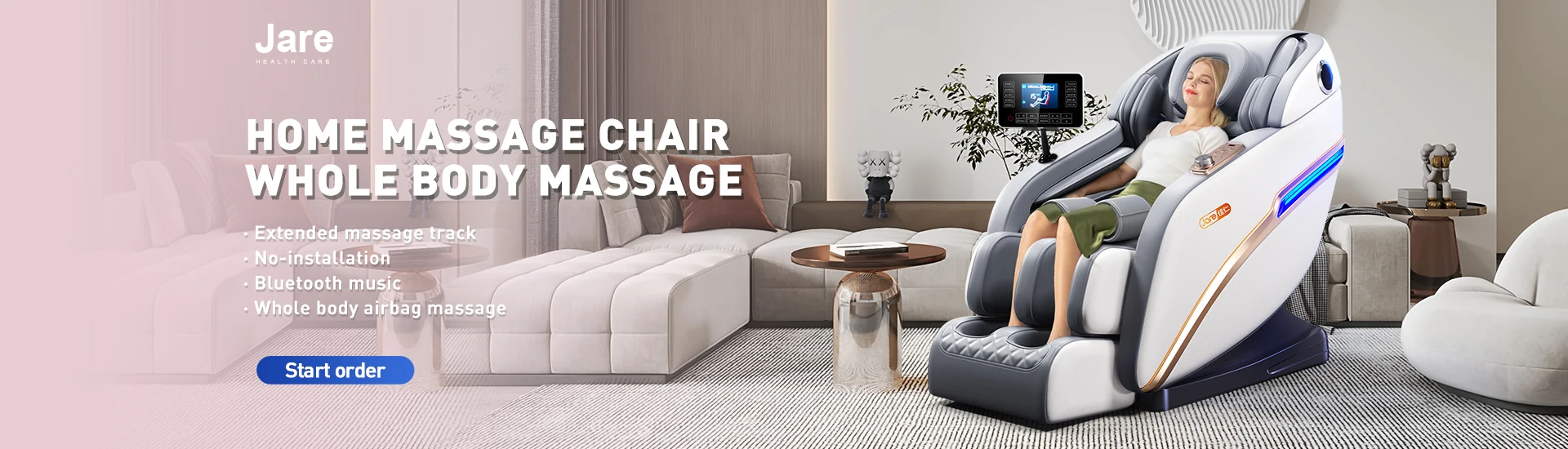 Jare Jr-k9 Massage Chair Zero Gravity Blue-tooth Music Lcd Ai Flat ...