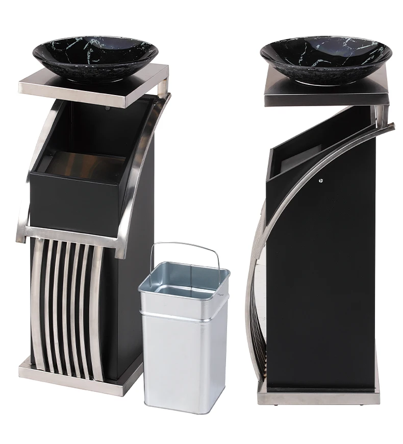 High Class Garbage Bin With Ashtray Hotel Lobby Vertical Dedicated ...