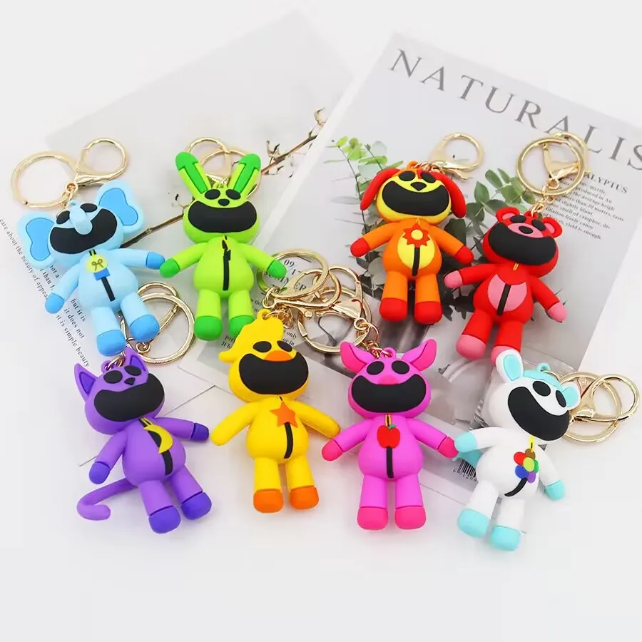 Ruunjoy Newest Smiling Critters Terrifying Smiling Animal Keychain Pvc ...