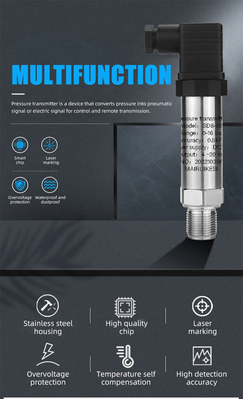 High Precision Pressure Transducer - 0.5% FS Accuracy
