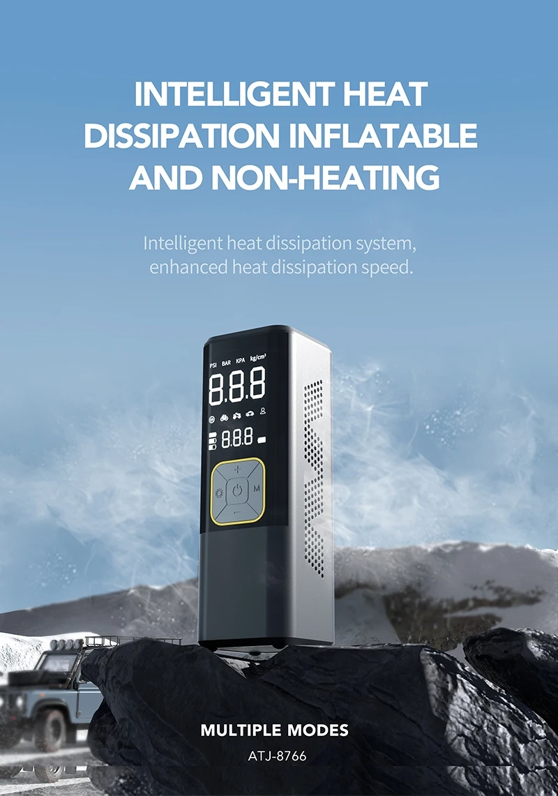 Upgrade Double Screen Portable Compressors 12V Wireless Car Inflation ...