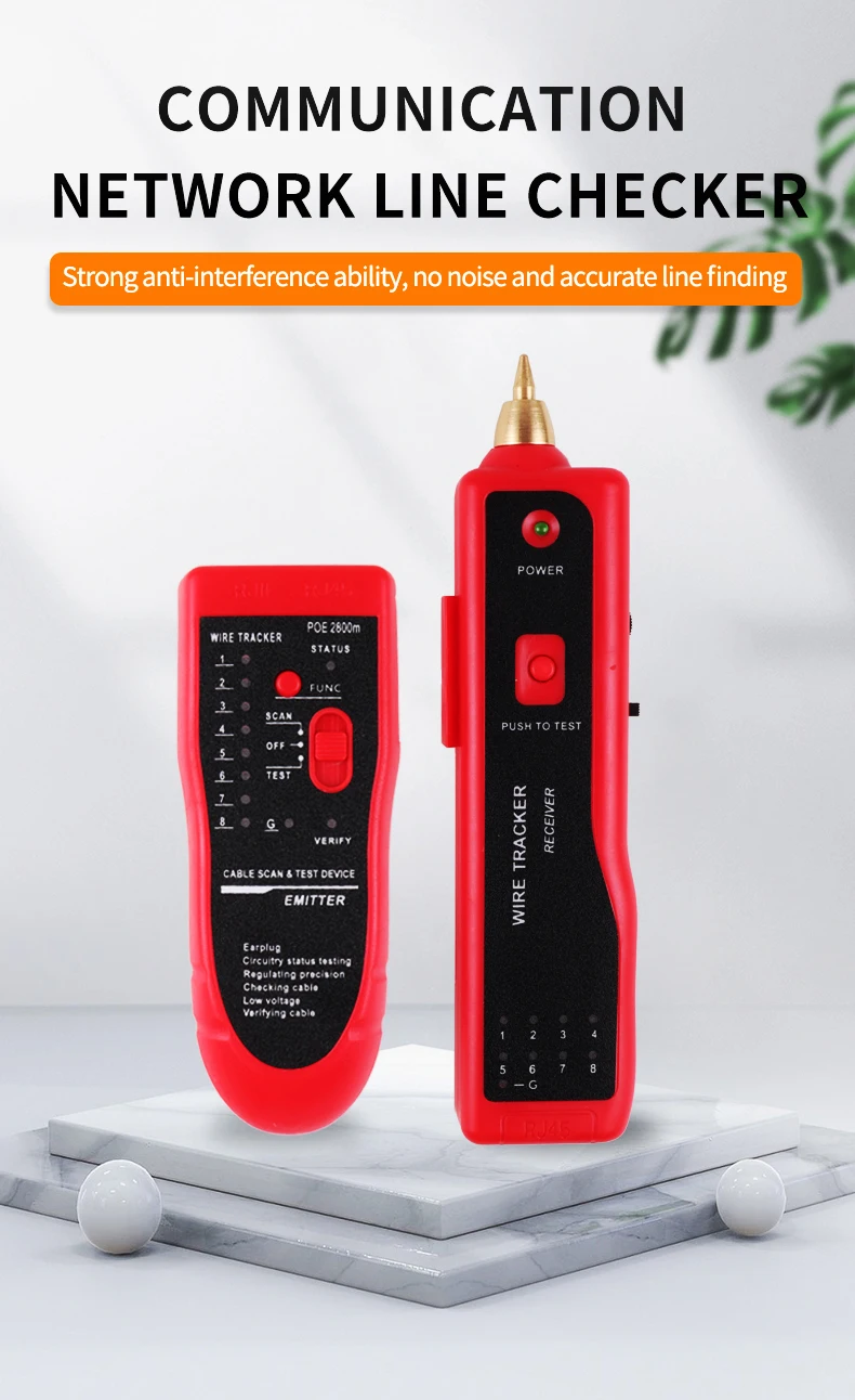 Network Cable Tester Line Tracker Cable Find Tone Generator Hd-mi Line ...