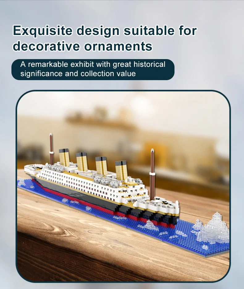 Titanic RMS Ship Boat Model - DIY Steamboat Building Blocks
