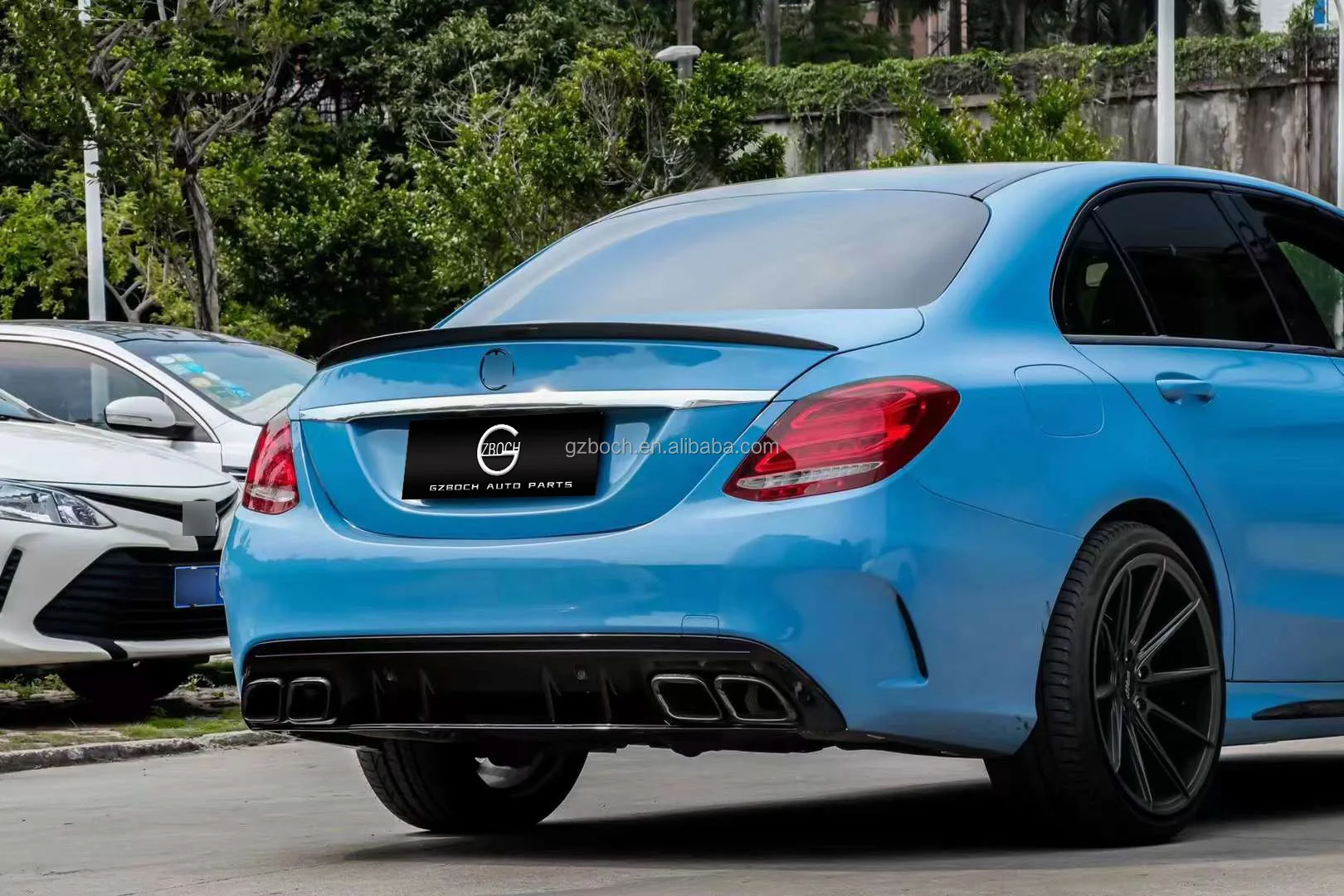 Genuine Rear Diffuser for Benz W205 C-Class Upgrade