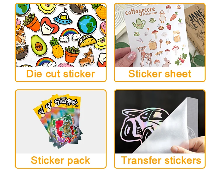 Custom Printing Die Cut Vinyl Stickers - Adhesive & Waterproof