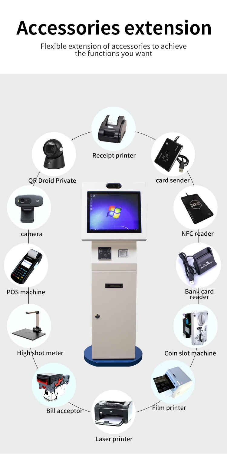 Concert Queue Ticket Vending Machine With Qr Scanner Nfc Camera Self ...