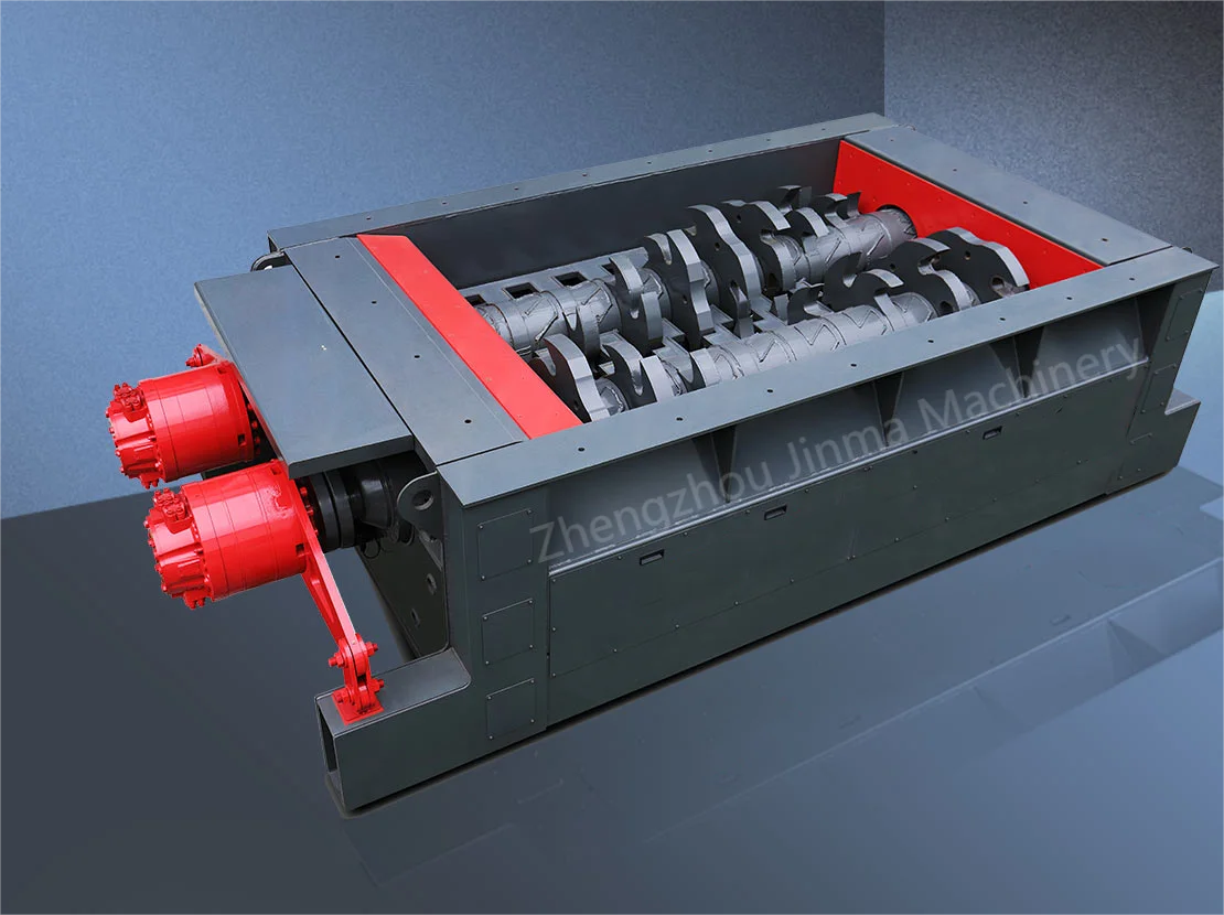 Solid Waste Shredder Bulky Waste Shredder Crusher Machine Plastic ...